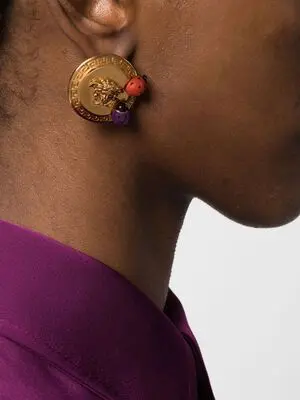 Versace X Dua Lipa Butterfly Medusa Stud Earrings