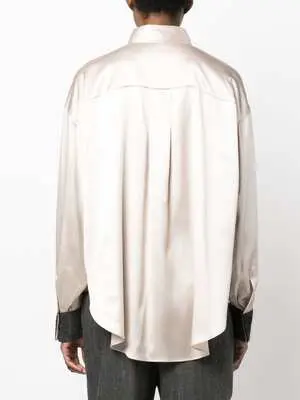 Brunello Cucinelli Long-sleeve Silk Blouse