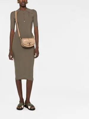 TOD'S T-plaque Leather Tote Bag - Neutrals
