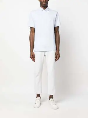 Polo Ralph Lauren Embroidered-logo Short-sleeve Polo Shirt - Blue