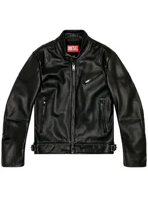 DIESEL® L-hein Leather Biker Jacket - Black