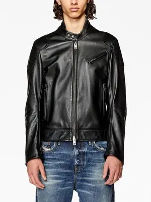 DIESEL® Calf Leather Biker Jacket