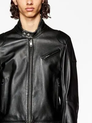 DIESEL® Calf Leather Biker Jacket
