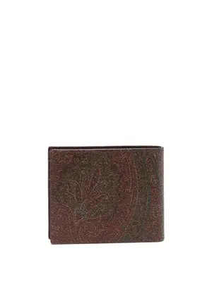 Etro Logo-embroidered Leather Wallet
