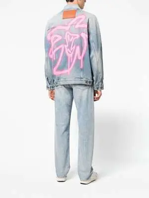 Palm Angels Graffiti-print Denim Jacket