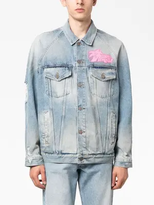 Palm Angels Graffiti-print Denim Jacket