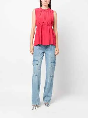 LANVIN Ruched Sleeveless Blouse