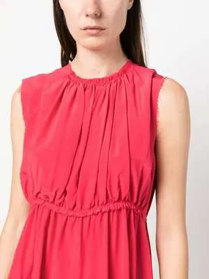 LANVIN Ruched Sleeveless Blouse