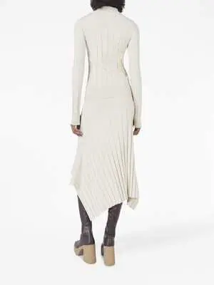 Stella McCartney Knit Jumper With Asymmetric Hem - Neutrals