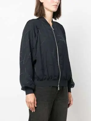 Armani Exchange Devoré-effect Bomber Jacket