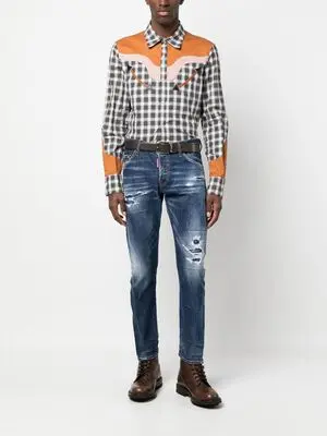 Dsquared2 Check-print Western-style Shirt