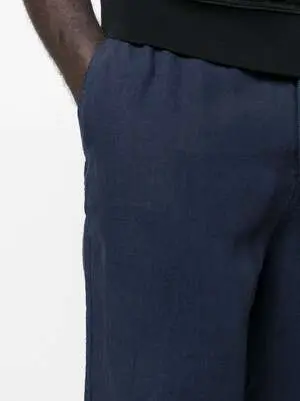 Vilebrequin Drawstring Straight-leg Linen Trousers - Blue