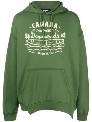 Dsquared2 Graphic-print Cotton Hoodie