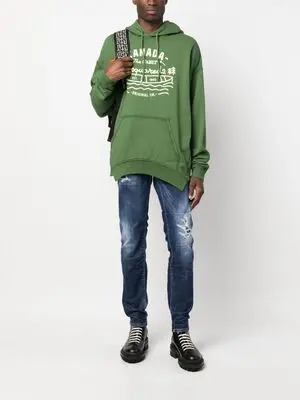 Dsquared2 Graphic-print Cotton Hoodie