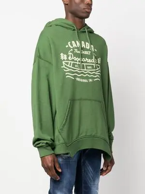 Dsquared2 Graphic-print Cotton Hoodie