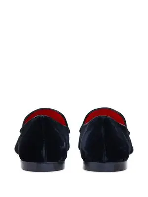 FERRAGAMO Velvet Horsebit Detail Loafers