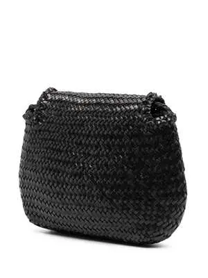 Dragon Diffusion Mini City Woven Crossbody Bag - Black