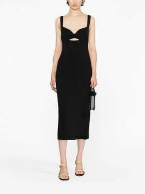 Roland Mouret Cut-out Knitted Midi Dress