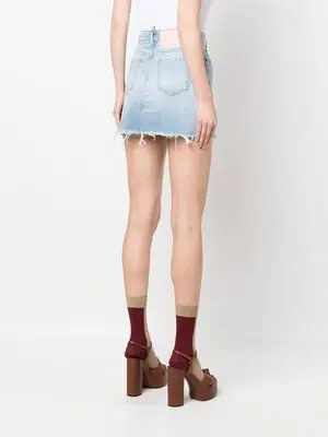 Dsquared2 Distressed Denim Miniskirt