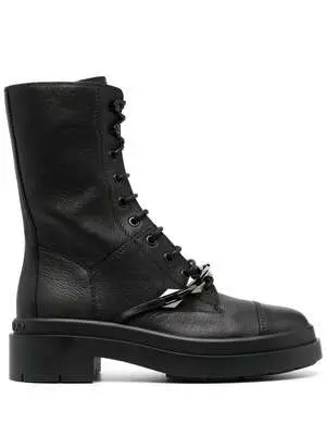 JIMMY CHOO Nari Grained-texture Leather Boots
