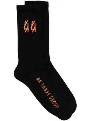 44 LABEL GROUP Intarsia-knit Logo Socks