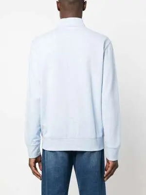 Polo Ralph Lauren Embroidered-logo Cotton-blend Jumper - Blue