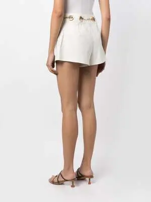 Cult Gaia Lucia Eyelet-embellished Thigh-length Shorts