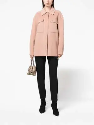 Calvin Klein Wool Shirt Jacket - Pink