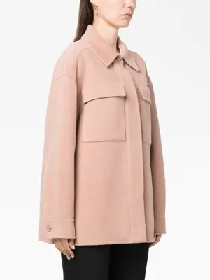 Calvin Klein Wool Shirt Jacket - Pink
