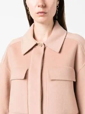 Calvin Klein Wool Shirt Jacket - Pink