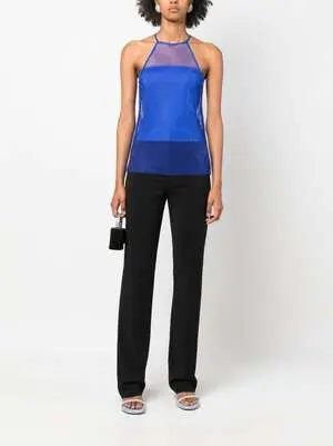 Patrizia Pepe Rhinestone-embellished Sleeveless Top - Blue