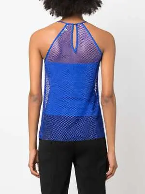 Patrizia Pepe Rhinestone-embellished Sleeveless Top - Blue