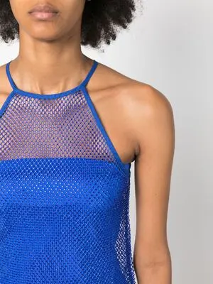 Patrizia Pepe Rhinestone-embellished Sleeveless Top - Blue