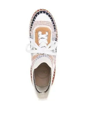 Chloé Nama 80mm Platform Wedge Sneakers
