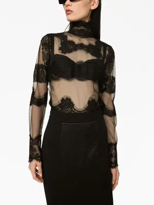 Dolce & Gabbana Lace Panelled Top