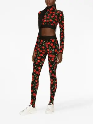 Dolce & Gabbana Cherry-print Crop Top