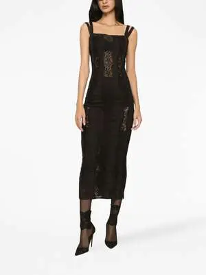Dolce & Gabbana Lace-embellished Midi Dress