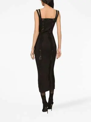 Dolce & Gabbana Lace-embellished Midi Dress