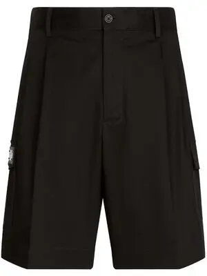 Dolce & Gabbana Logo-plaque Gabardine Cargo Shorts