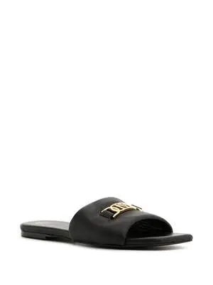 Mcm Mode Travia Leather Slides