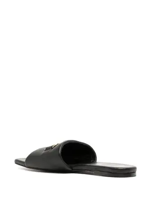 Mcm Mode Travia Leather Slides