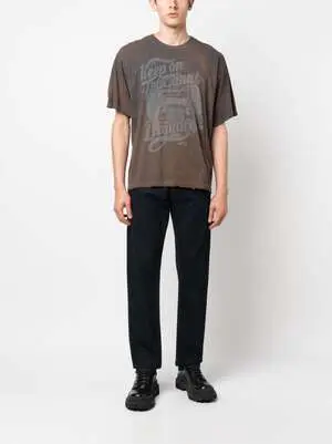 Dsquared2 Graphic-print Cotton T-shirt - Brown