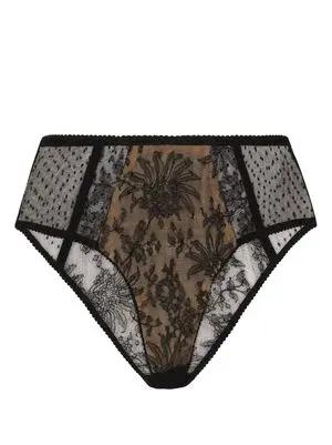 Dolce & Gabbana High-waisted Plumetis Lace Panties