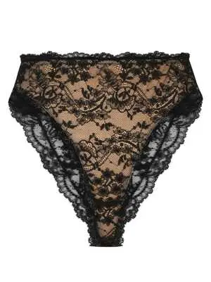 Dolce & Gabbana Floral-lace Briefs - Black