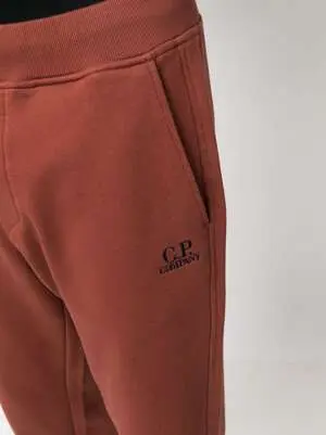 C.P. COMPANY Logo-embroidered Cotton Track Pants - Orange
