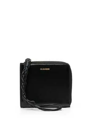 JIL SANDER Logo-lettering Leather Wallet - Black