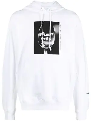 Helmut Lang Photograph-print Cotton Hoodie - White