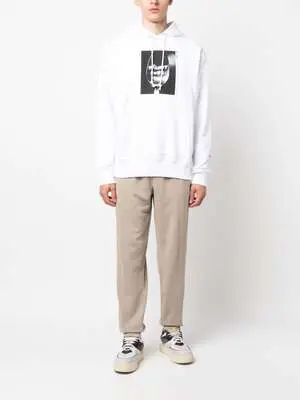 Helmut Lang Photograph-print Cotton Hoodie - White