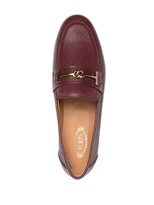 TOD'S Logo Leather Loafers