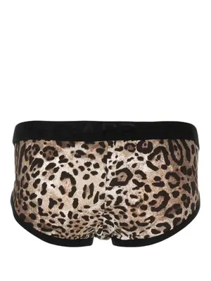 Dolce & Gabbana Leopard-print Boxers - Brown